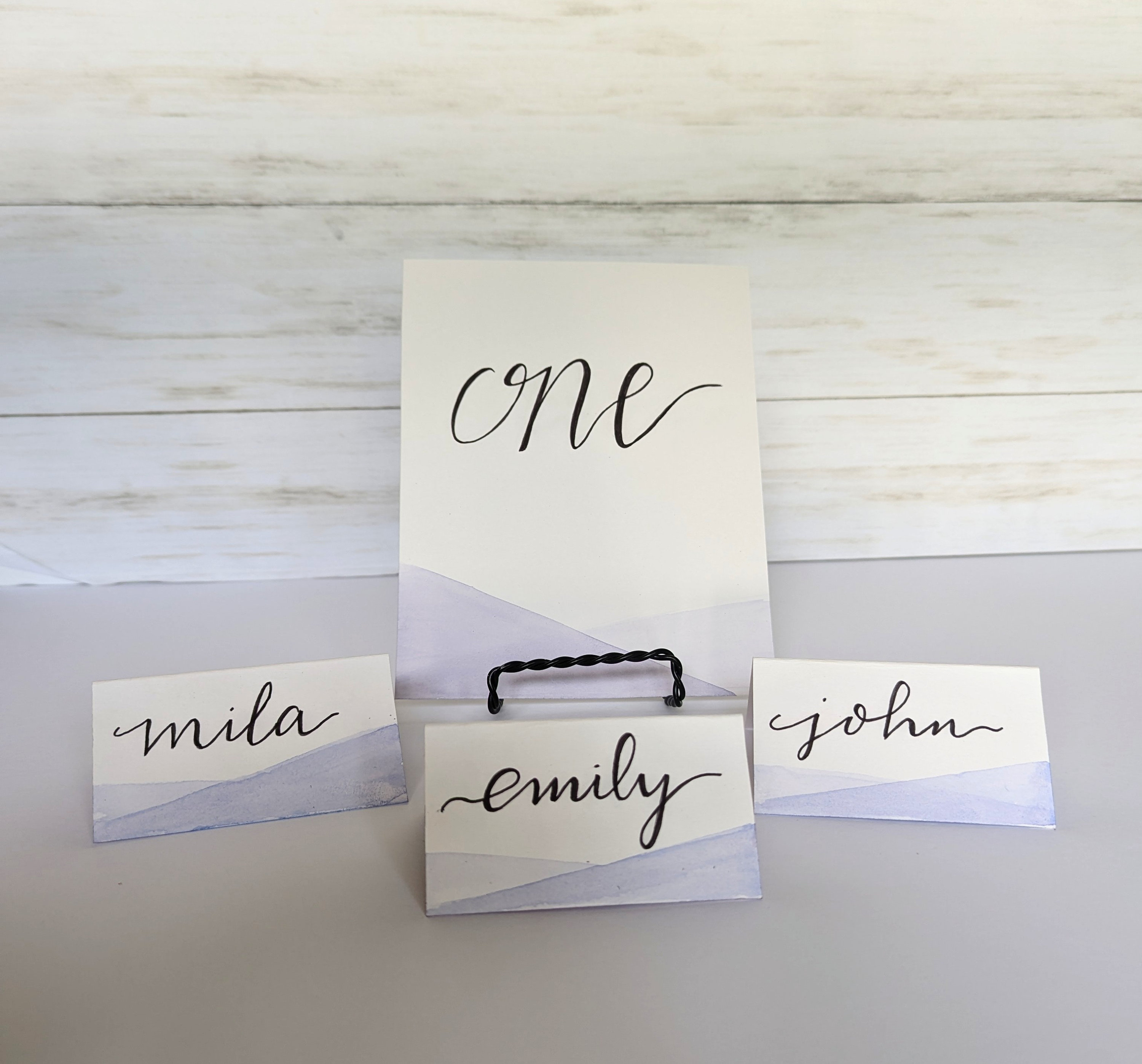 Watercolor Name Cards, Hand Lettered Place Cards for Weddings - Etsy