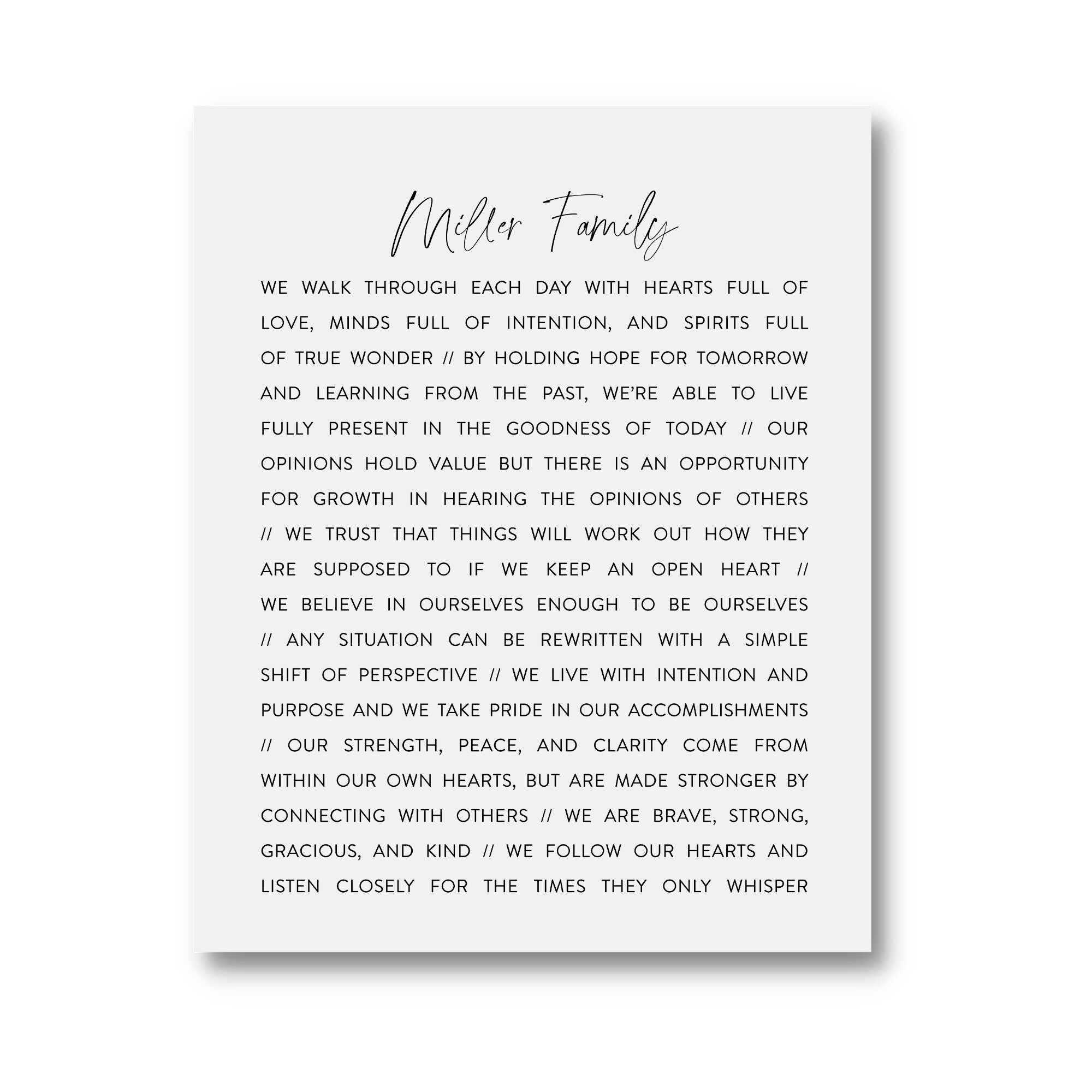 Within Family Manifesto Core Values Family Values Family Goals Wall Art ...