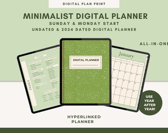 2024 Digital Planner, Undated Goodnotes Planner, Best Digital Planner ...