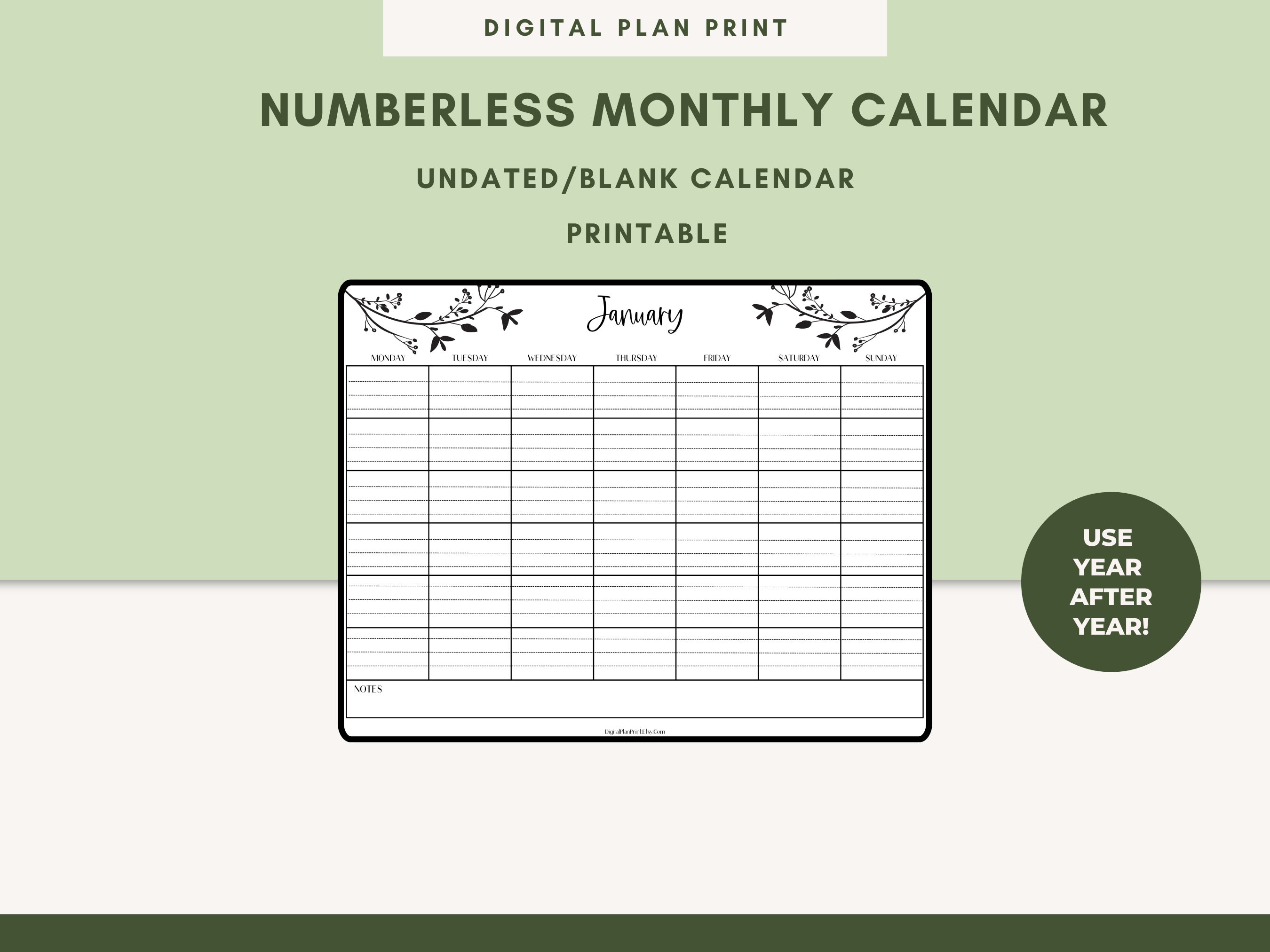 Calendario En Blanco Sin Numeros Plantillas De Calendario En Blanco