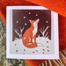 Greeting Card - Red Fox in Winter Snowfall - Etsy