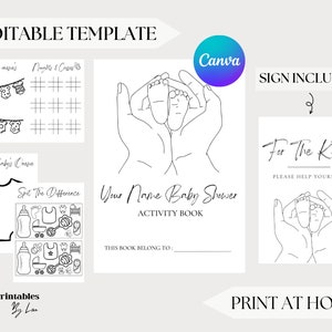 Personalised Baby Shower Activity Book , Baby Shower Activities ...