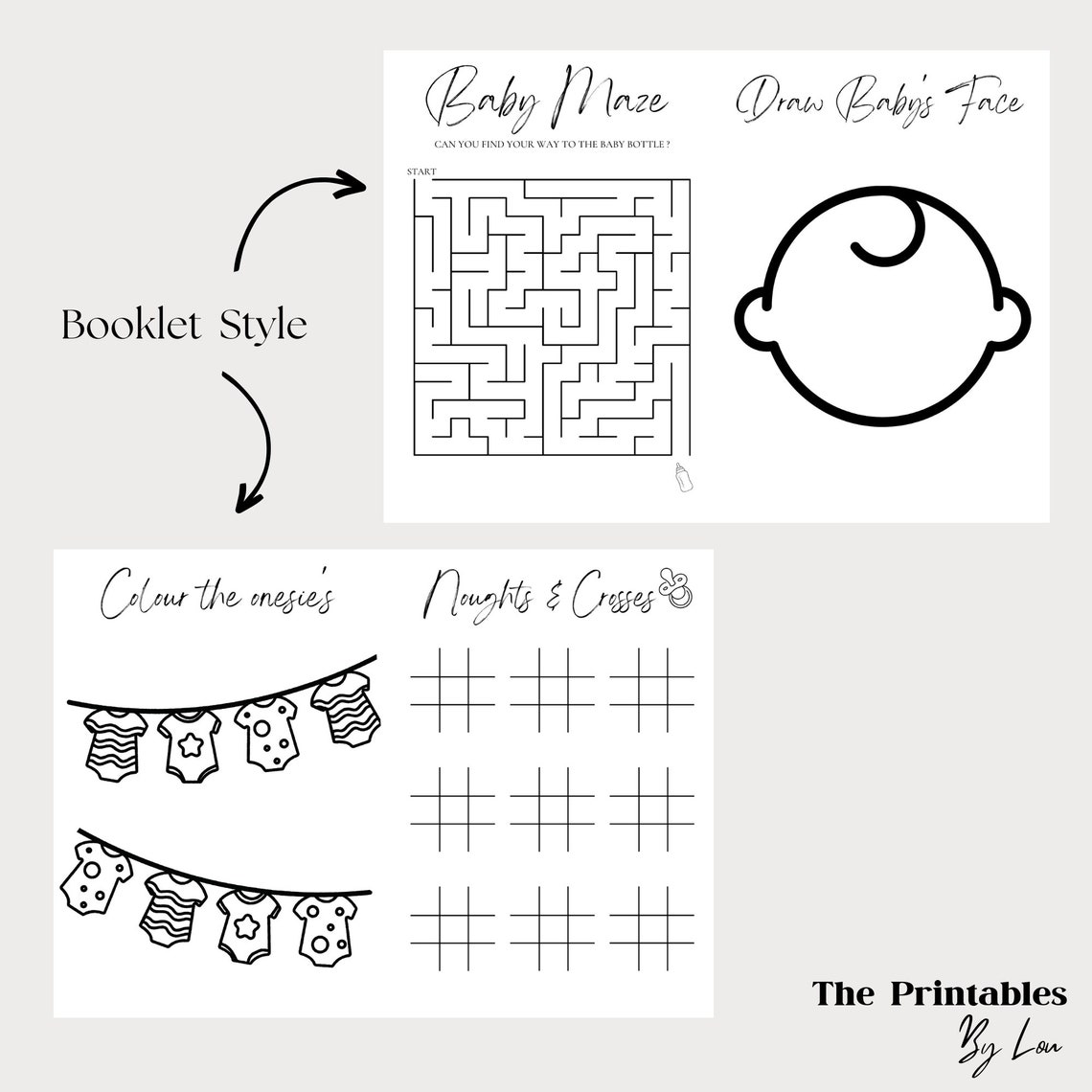 Personalised Baby Shower Activity Book , Baby Shower Activities ...