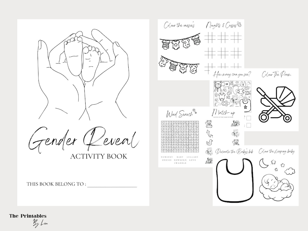 Gender Reveal Activity Book , Activity Book , Gender Activity Pack ...