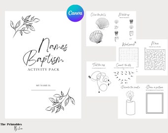 Kids Baptism Activity Mat , Baptism Activity Book , Baptism Children ...