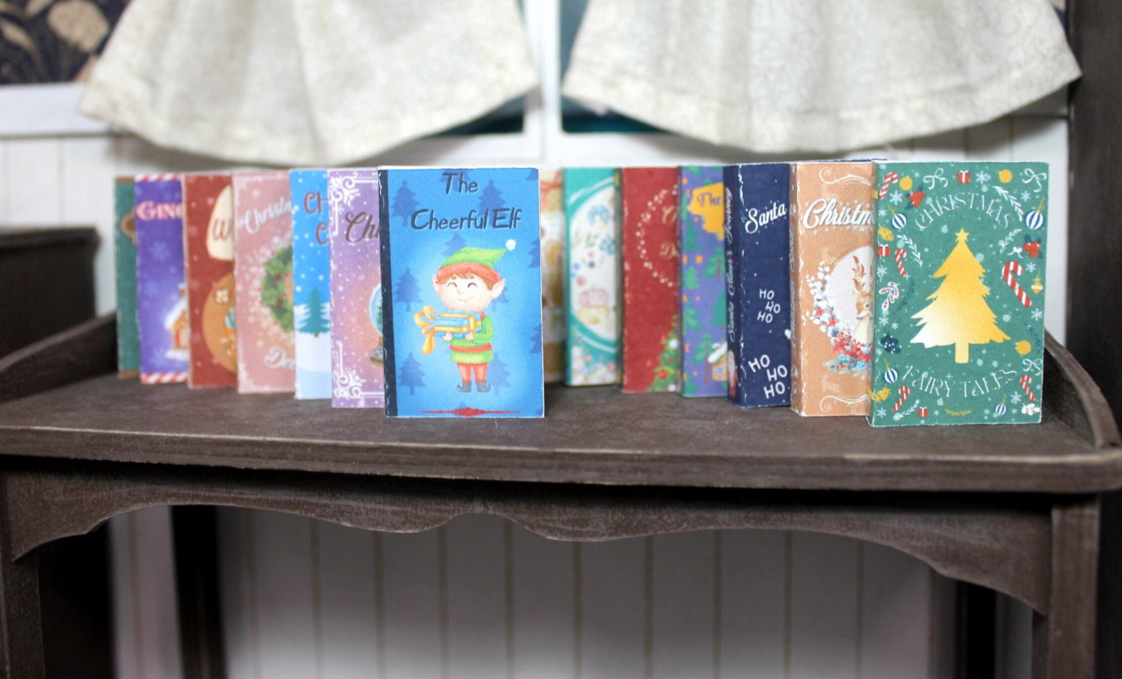 15 Miniature Christmas BOOK COVERS 1/6 Scale Instant Digital Download ...