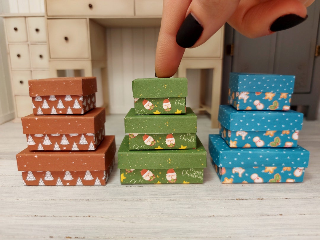 Miniature Christmas Boxes 1/6 Scale Instant Digital Download PDF ...