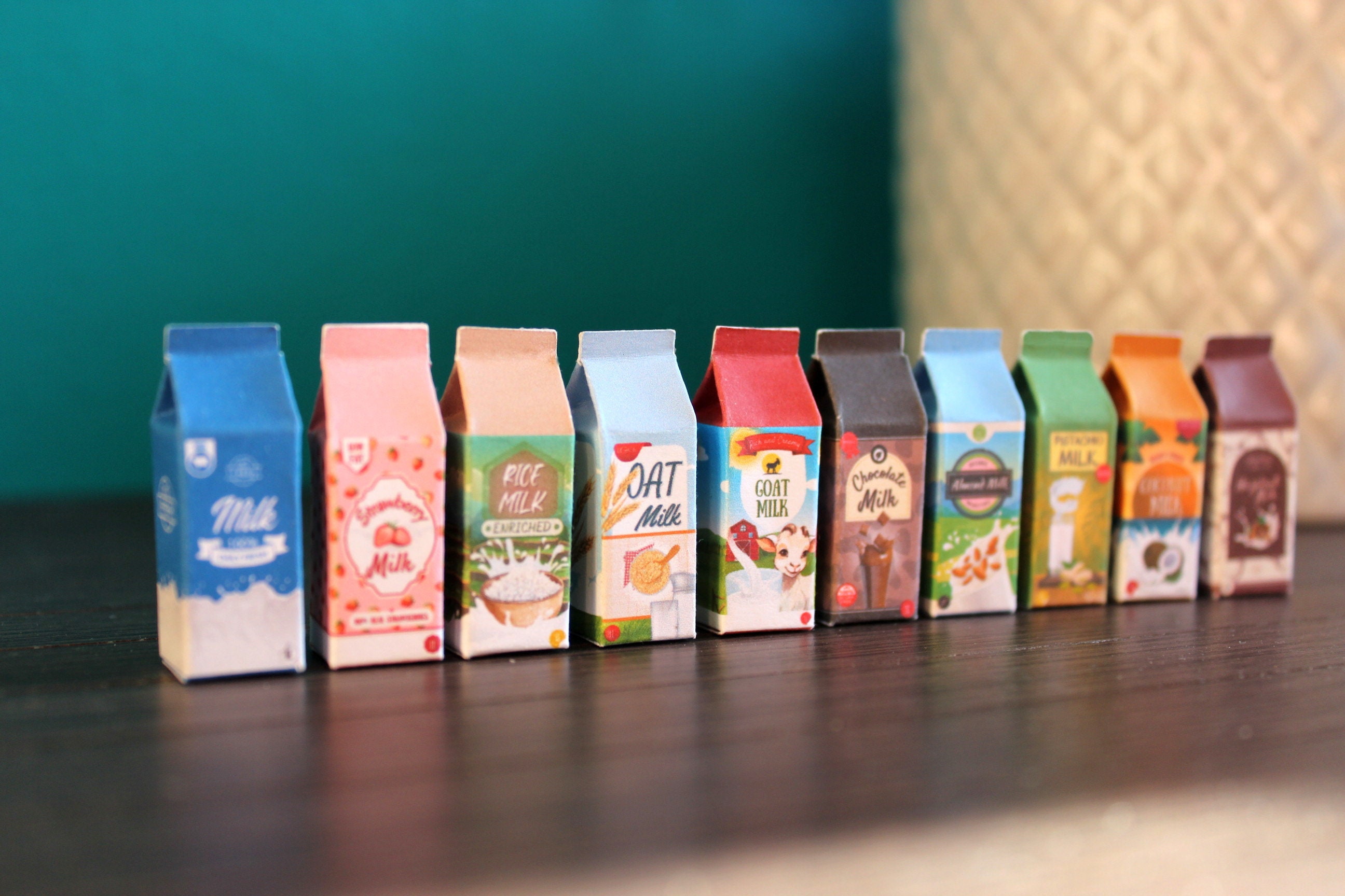 10 Miniature PRINTABLE Milk Cartons - Etsy