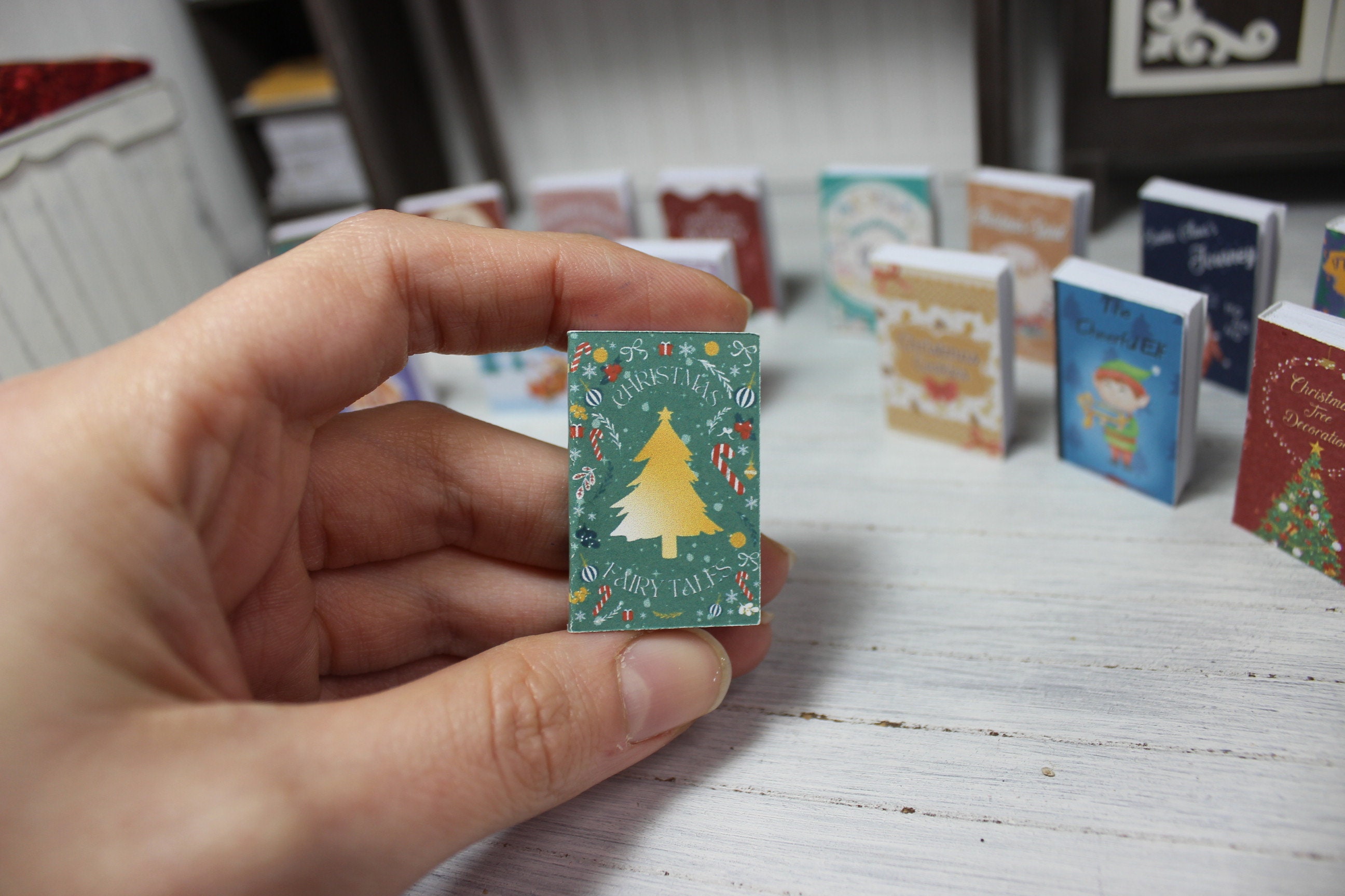 15 Miniature Christmas BOOK COVERS 1/6 Scale Instant Digital Download ...