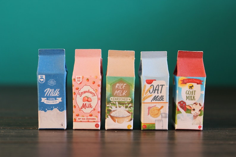 10 Miniature PRINTABLE Milk Cartons - Etsy