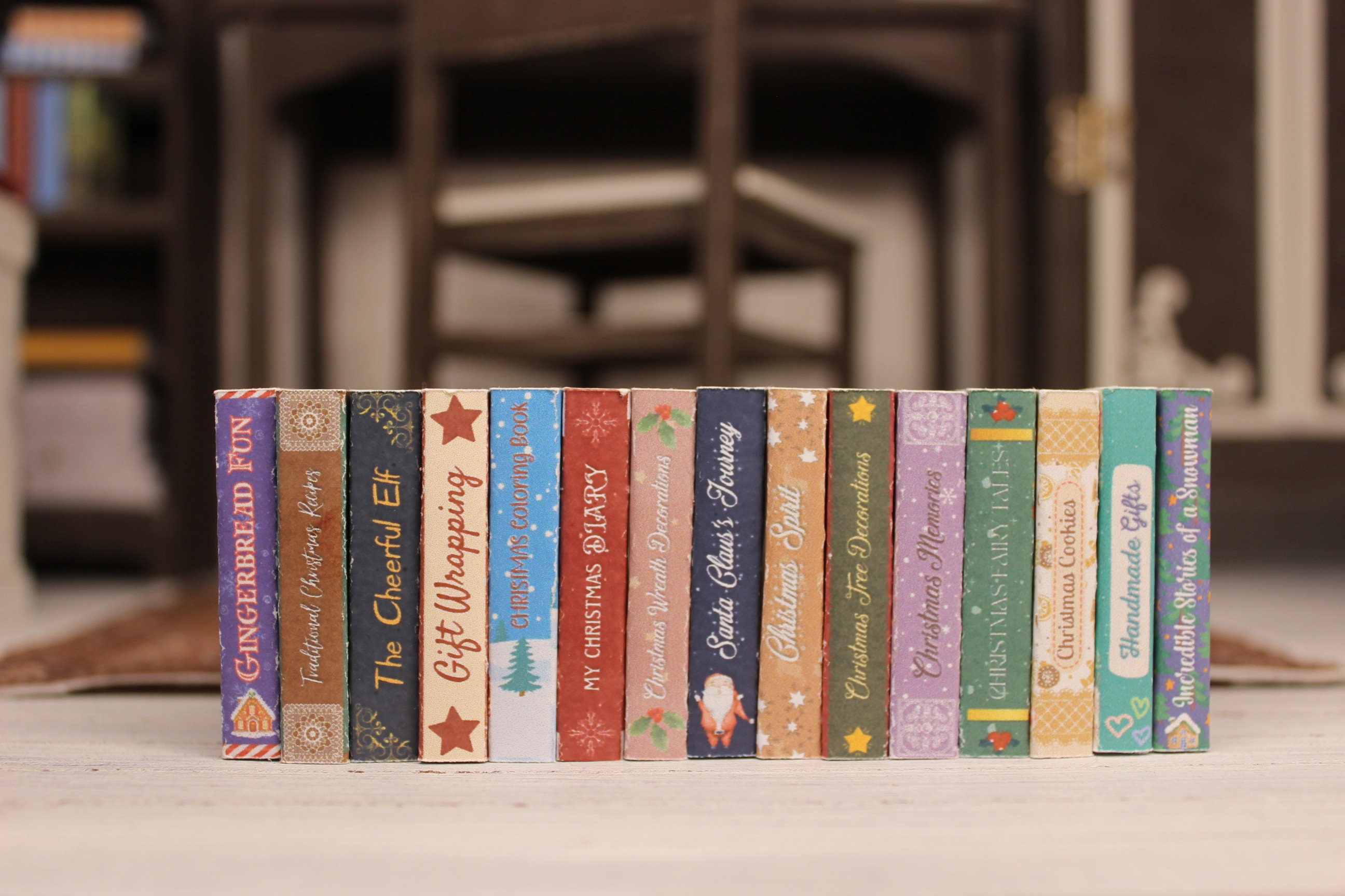 15 Miniature Christmas BOOK COVERS 1/6 Scale Instant Digital Download ...