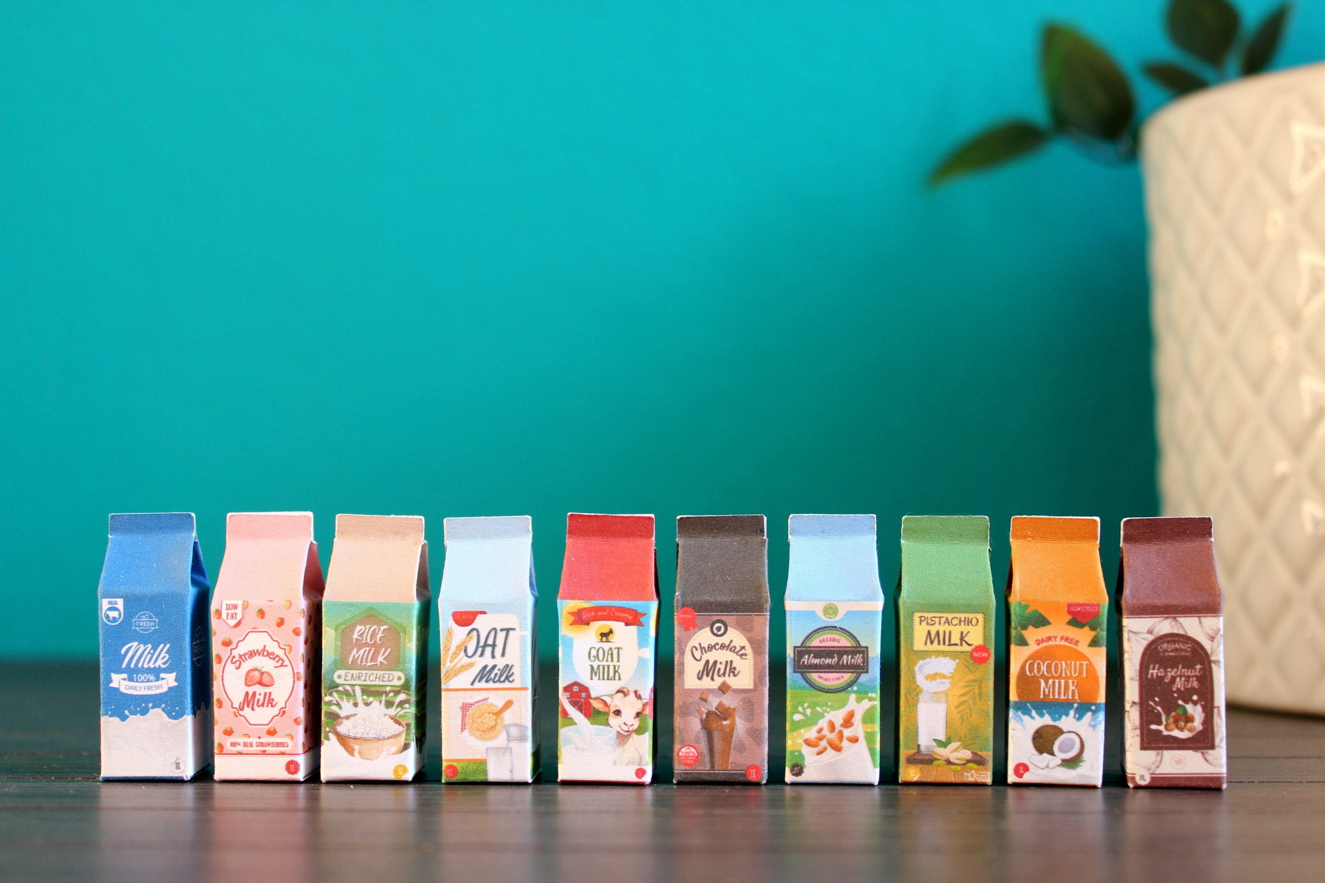 10 Miniature PRINTABLE Milk Cartons - Etsy