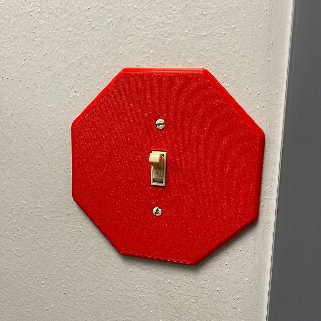 Octagon Stop Sign Light Switch Cover 3D Printed - Etsy