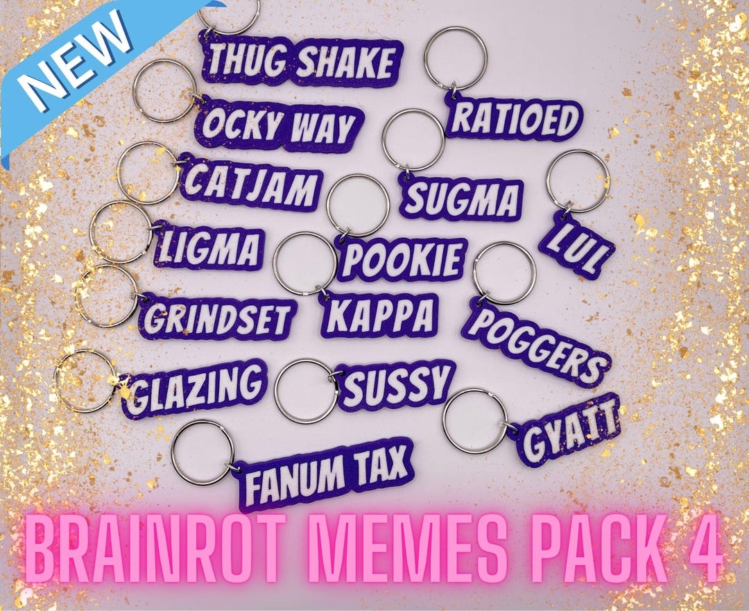 Brainrot Meme Keychains - Pack 4 - Etsy
