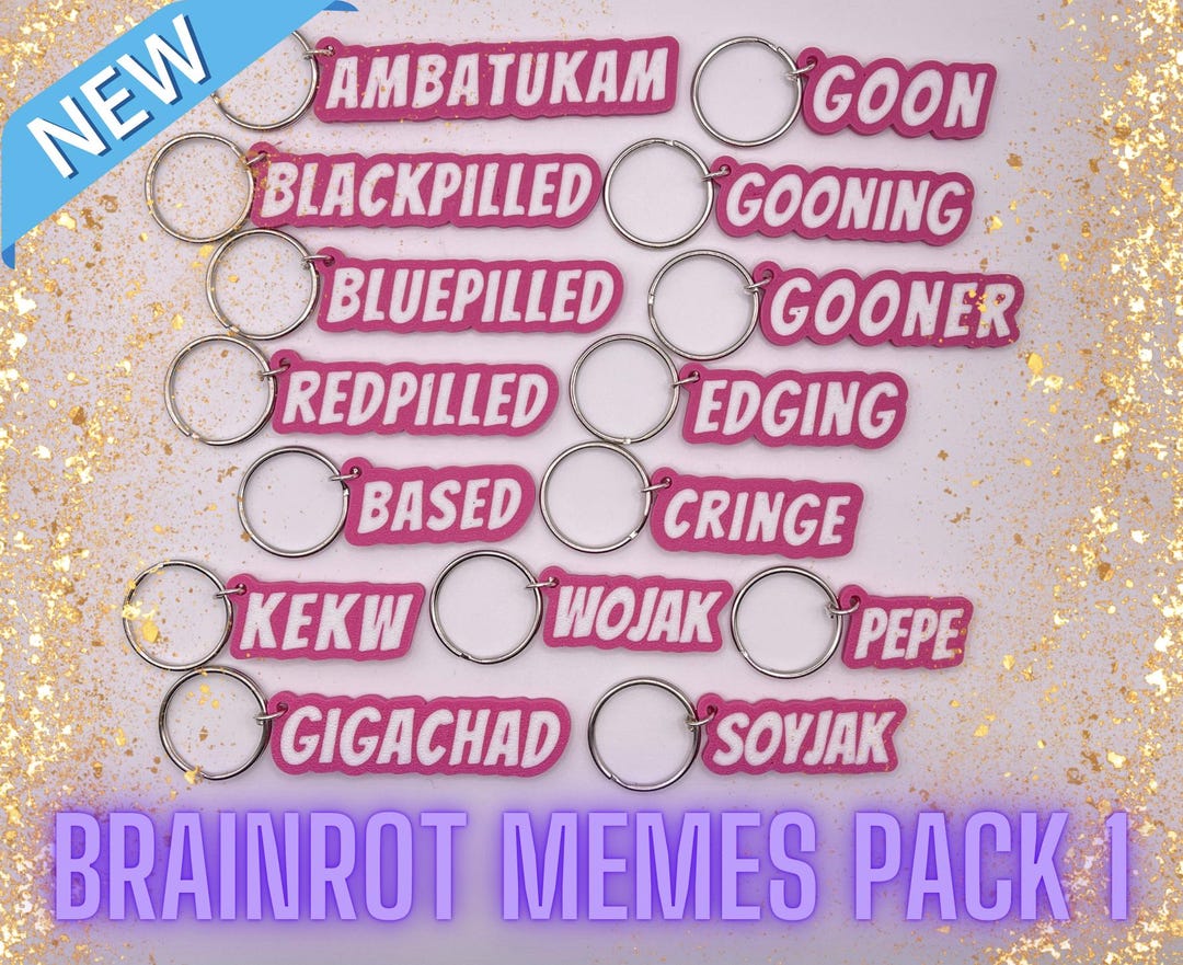 Brainrot Meme Keychains - Pack 1 - Etsy