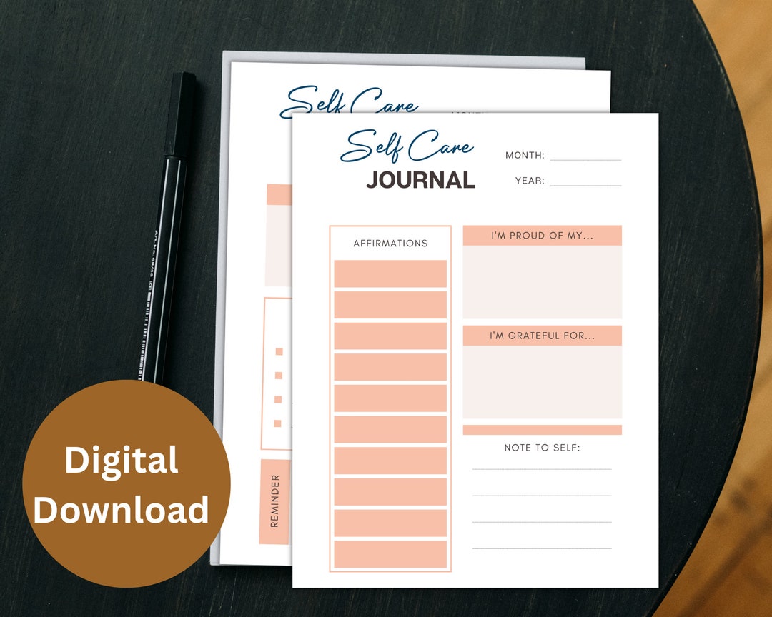 Self Care Planner, PDF, Mindfulness Journal, Self Care Planner ...