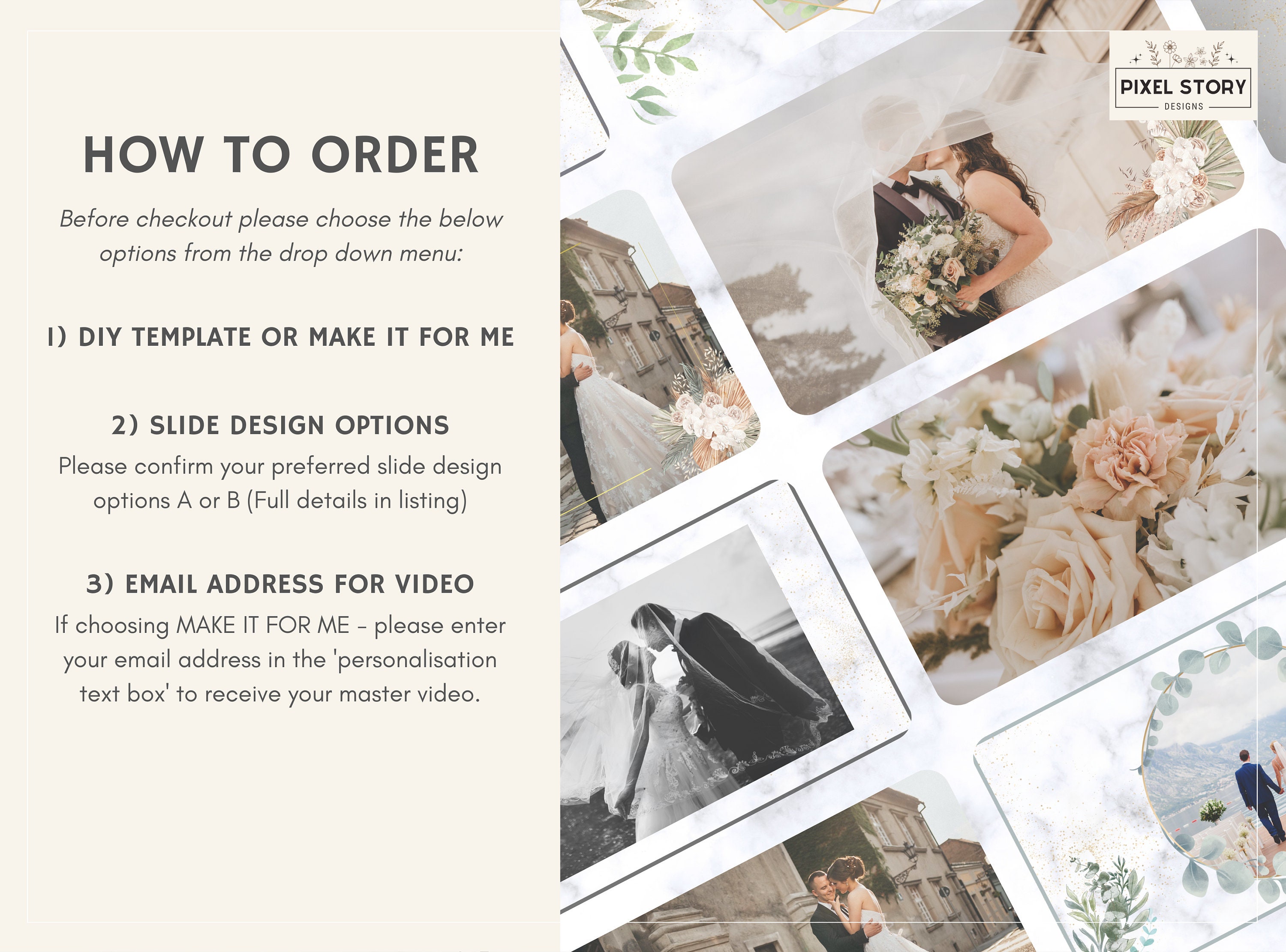 Photo Slideshow Template Slide Show Wedding Custom Anniversary - Etsy