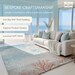 Coastal Themed Living Room Rug Blue Orange Area Rug Coral Carpet ...