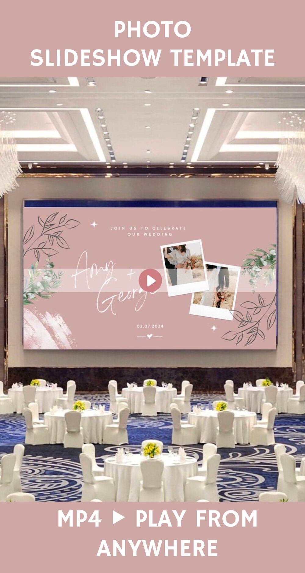 Photo Slideshow Template Slide Show Wedding Custom Anniversary - Etsy