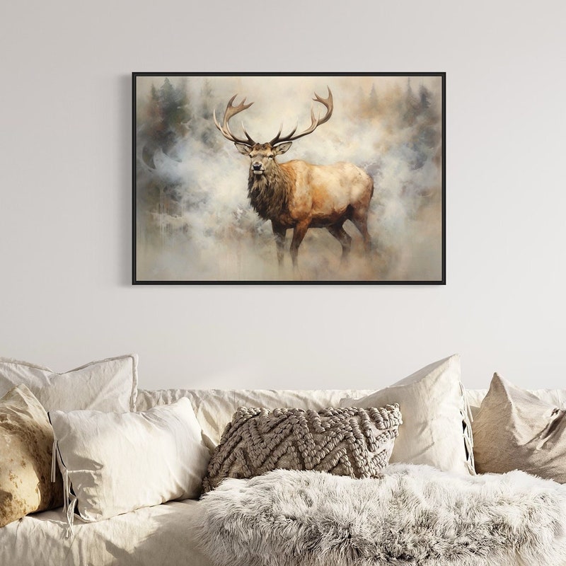 Elk Canvas Wall Art - Etsy