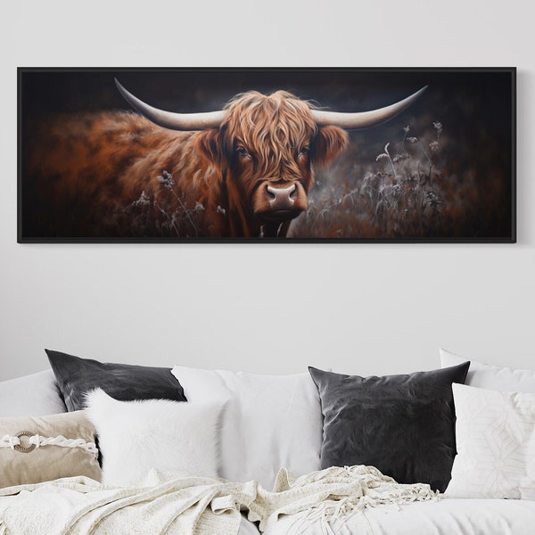 Horizontal Cow Wall Art - Etsy