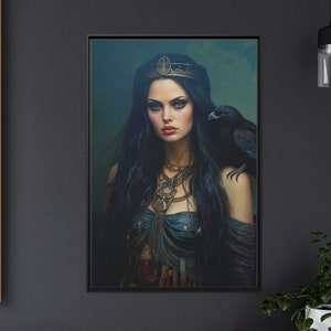 The Morrigan Poster - Warrior-queen Celtic Goddess Painting Print on ...