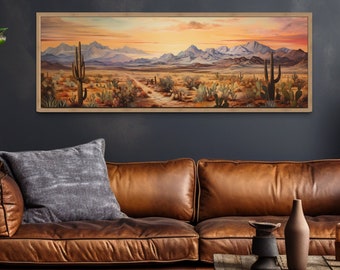 Long Horizontal Desert Landscape Wall Art - Etsy