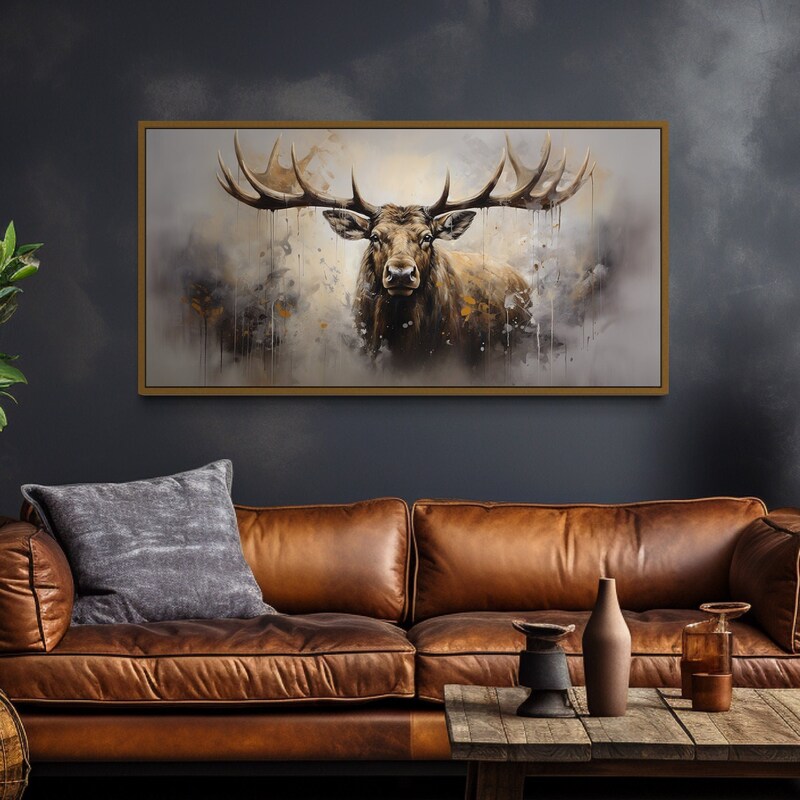 Moose Painting - Etsy