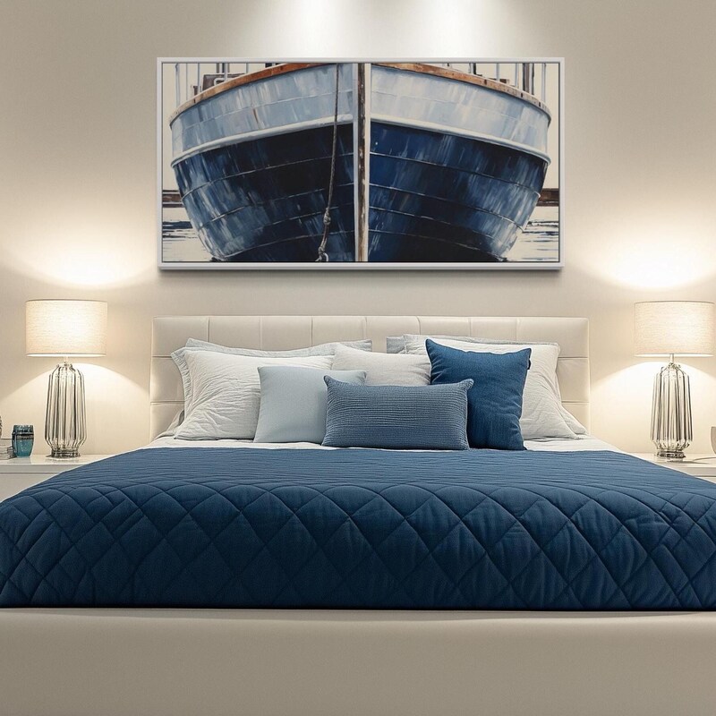 Navy Blue Nautical Wall Art - Etsy