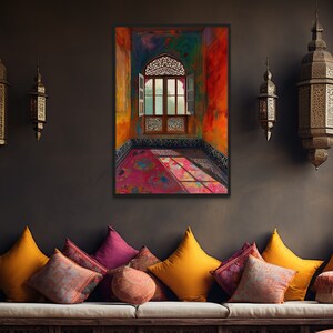 Indian Window Wall Art Indian Room Design/architecture Colorful ...