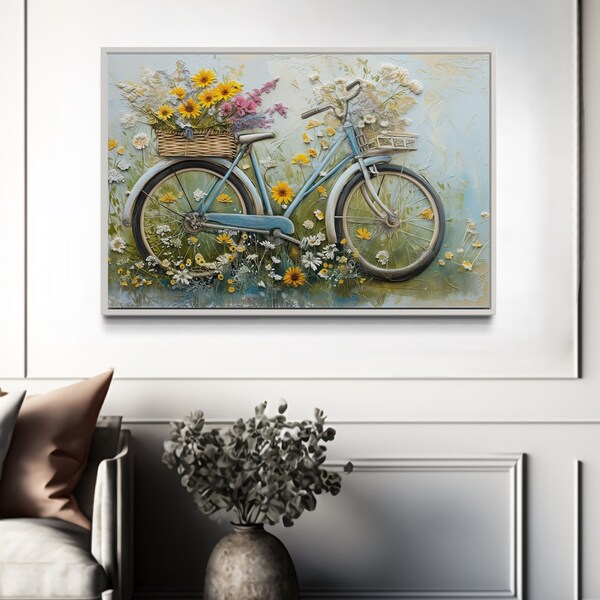 Bicycle Painting - Etsy