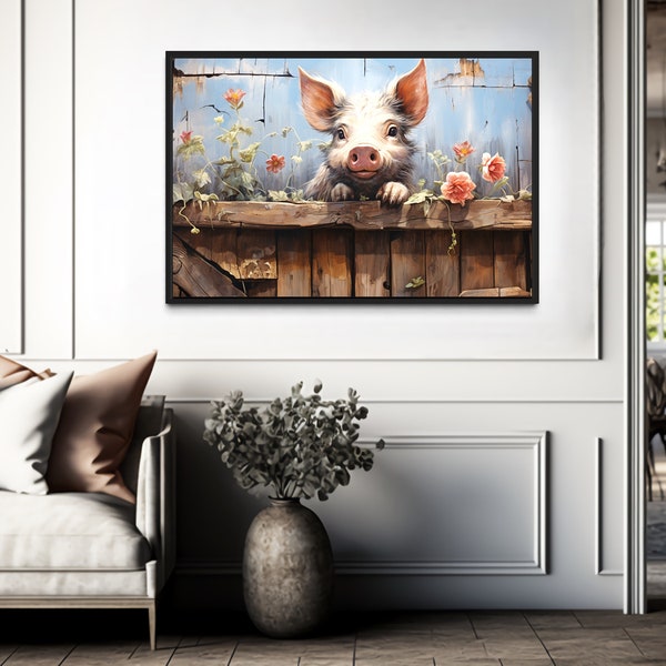 Pig Canvas Art - Etsy