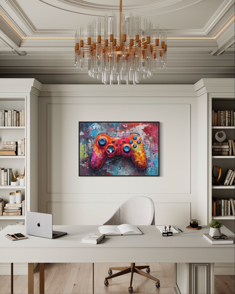Graffiti Game Controller Wall Art Game Room Decor Gift for - Etsy