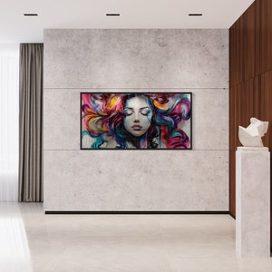 Hair Salon Wall Art, Beauty Parlor Spa Decor, Beautiful Woman ...