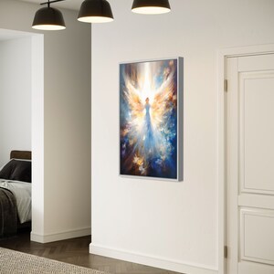 Angel in Blue Heavenly Light Painting Canvas PRINT, Angelic Apparition ...