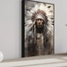 Indian Chief Painting Native American Wall Art Indigenous - Etsy