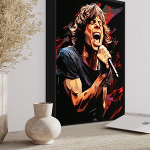 Mick Jagger Poster or Canvas Print the Rolling Stones Music - Etsy