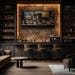 Skeleton Cowboy Barman at Western Saloon Wall Art, Wild West Canvas ...