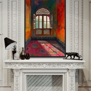 Indian Window Wall Art - Indian Room Design/architecture Colorful ...