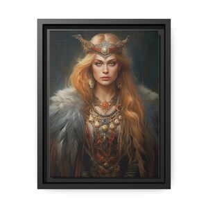 Freya Norse Goddess Portrait Lady Freya Mythology Wall Art on Canvas ...