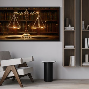 Scales of Justice Wall Art, Lawyer Gift, Lawyer Office Decor, Attorney ...