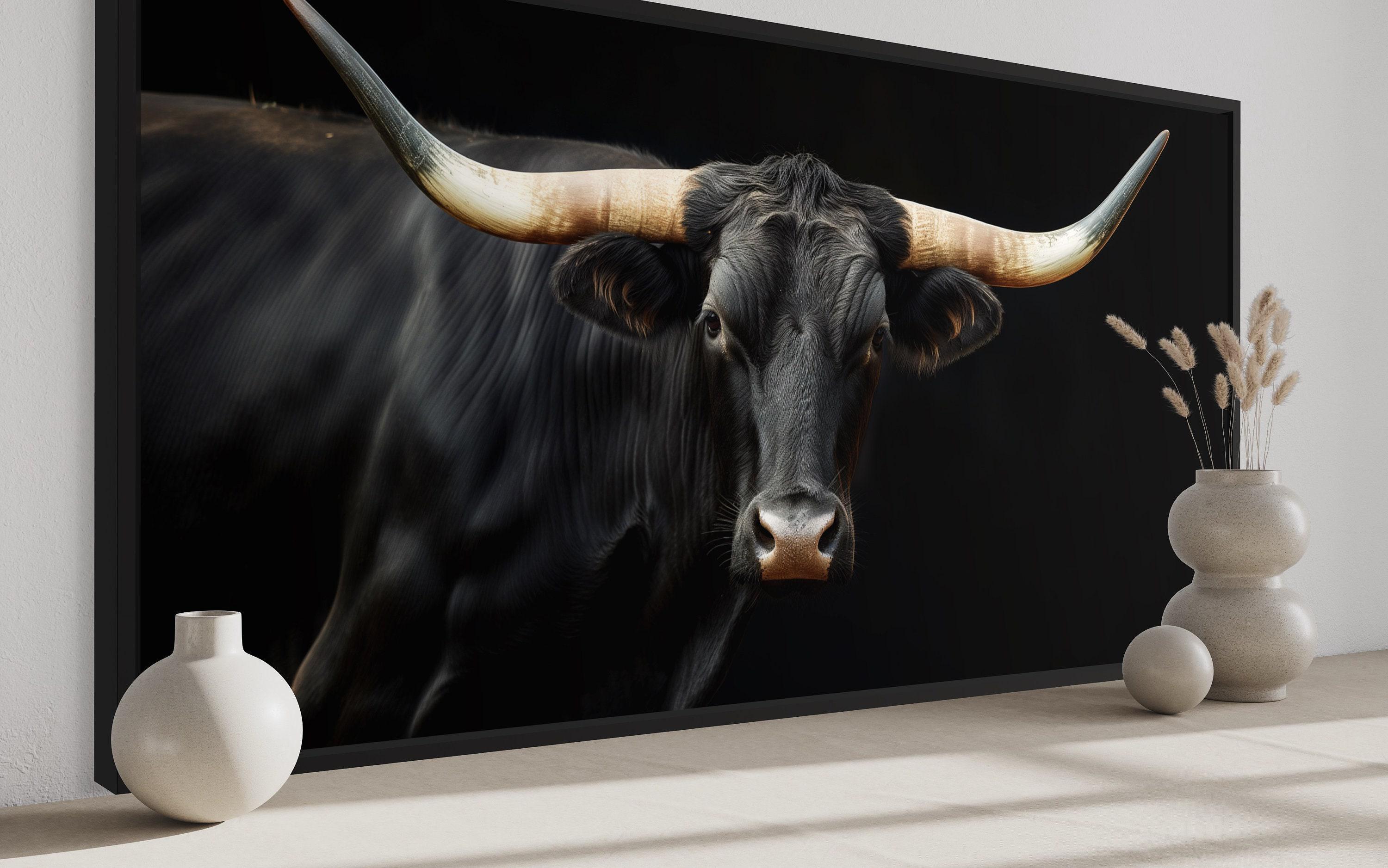Boze Longhorn Tekening Longhorn Cow Art: Canvas Prints & Wall Art