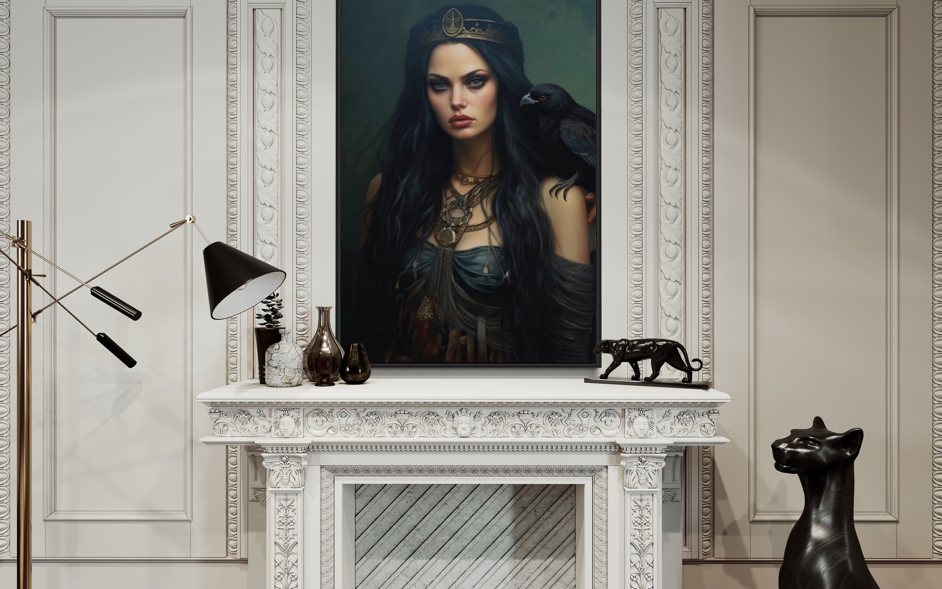 The Morrigan Poster Warrior-queen Celtic Goddess Painting - Etsy
