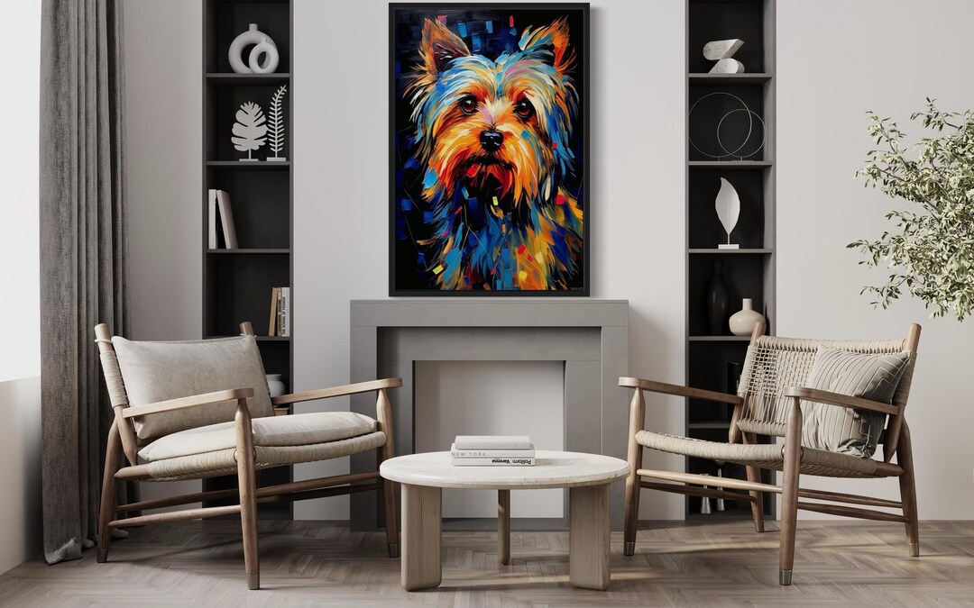 Yorkie Portrait Pop Art - Colorful Yorkshire Terrier Painting Canvas or ...