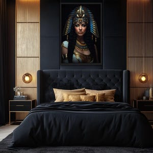 Cleopatra Wall Art, Ancient Egypt Decor, Gift for Her, Egyptian Wall Art Framed Ready to Hang - Etsy