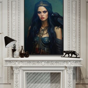 The Morrigan Poster - Warrior-queen Celtic Goddess Painting Print on ...