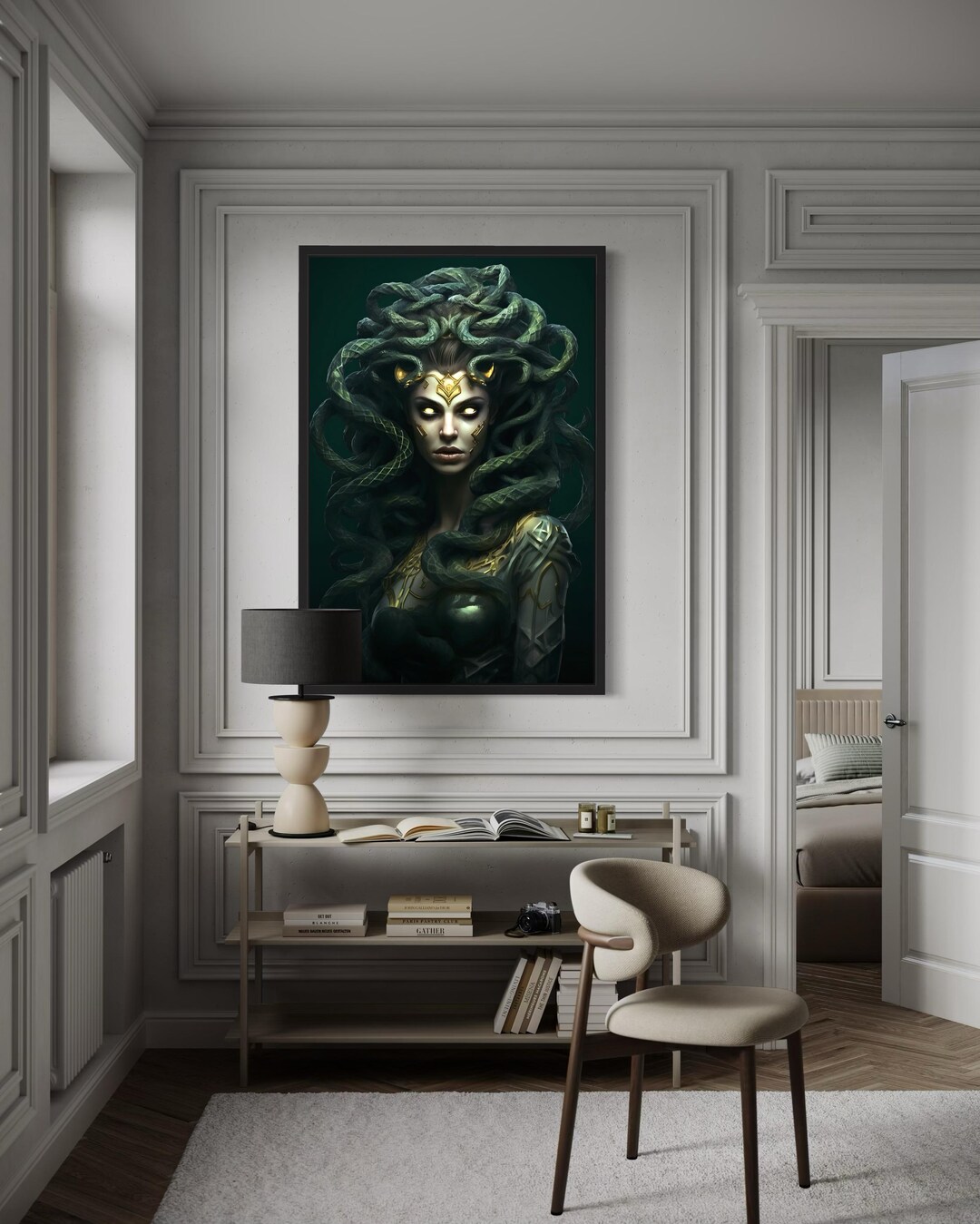 Medusa Gorgon Painting - Poster or Canvas Print - Greek Mythology Wall ...