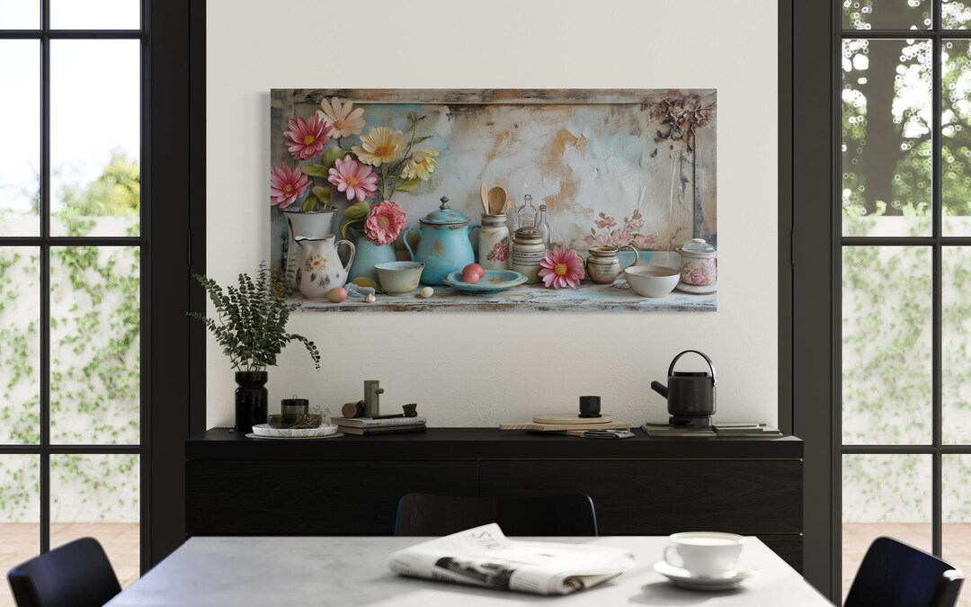 Farmhouse Kitchen Wall Art, Dining Room Wall Decor, Rustic Chic ...