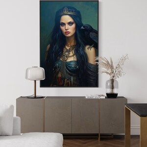The Morrigan Poster - Warrior-queen Celtic Goddess Painting Print on ...