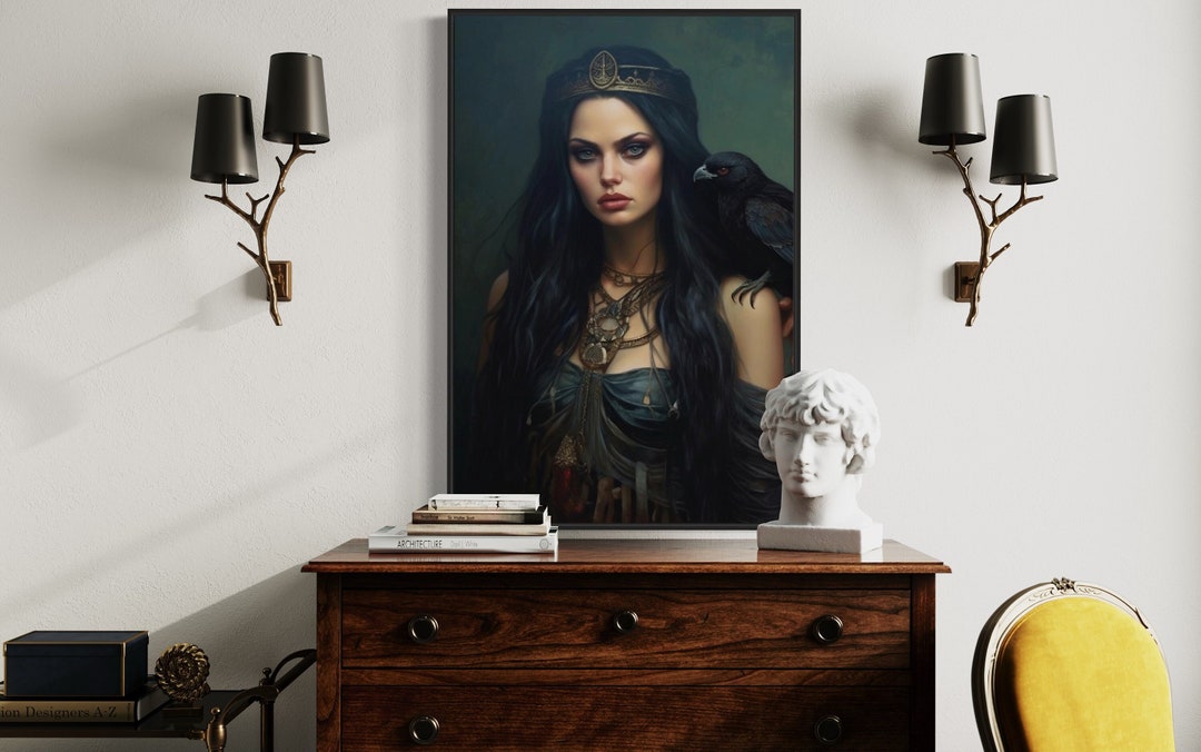 The Morrigan Poster Warrior-queen Celtic Goddess Painting - Etsy
